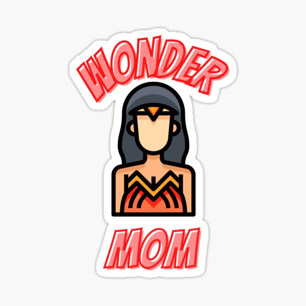 "Comics style design Wonder Mom" Sticker by HLDstore | Redbubble