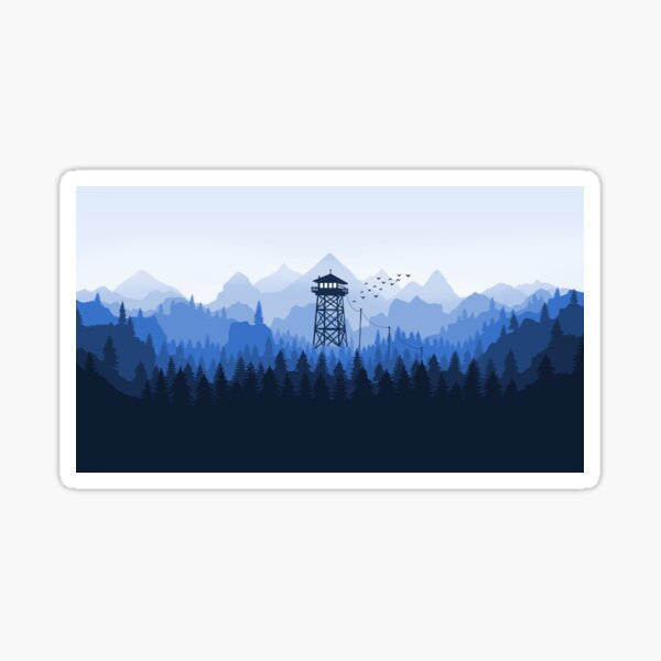 "Firewatch - Landscape 6" Sticker by BoredGirl | Redbubble