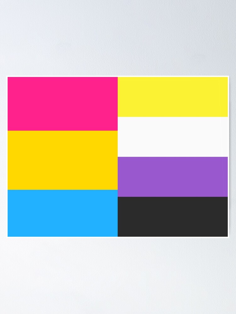 "Pan and Nonbinary Pride Flag" Poster for Sale by FallenFeline | Redbubble