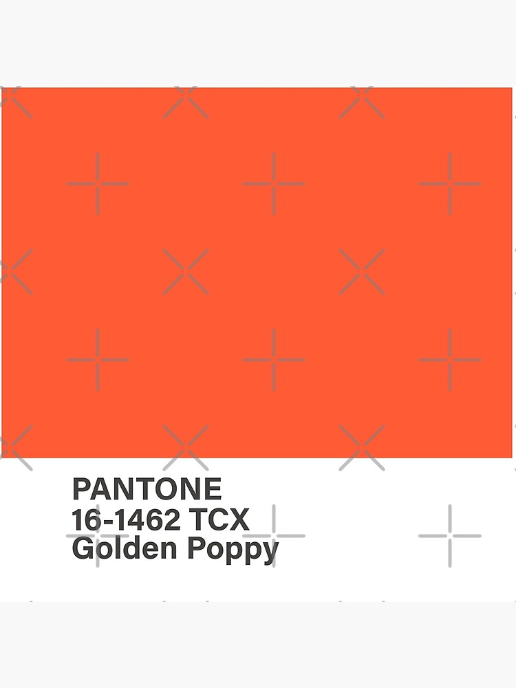 "pantone 16-1462 TCX Golden Poppy" Art Board Print for Sale by ...
