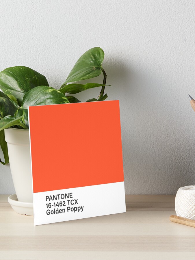 "pantone 16-1462 TCX Golden Poppy" Art Board Print for Sale by ...