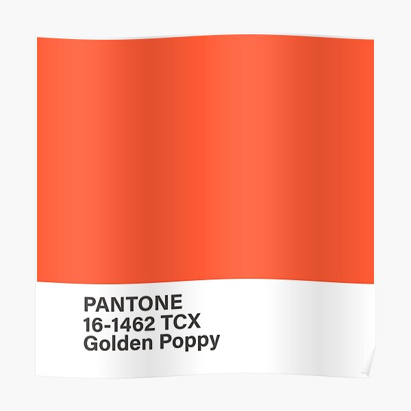 "pantone 16-1462 TCX Golden Poppy" Poster for Sale by princessmi-com ...