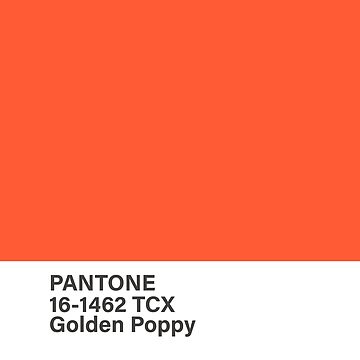 "pantone 16-1462 TCX Golden Poppy" Art Board Print for Sale by ...
