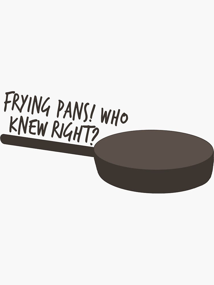 "Frying Pans! Sticker" Sticker by CleopatraPark | Redbubble