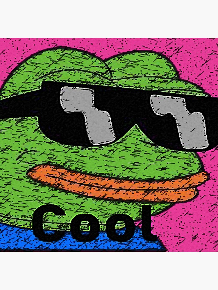 "Cool Pepe, Pepe The Frog ~ Cool Neko clothing line" Sticker by ...