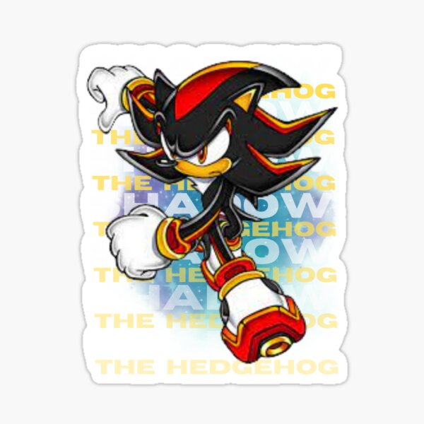 "Shadow The Hedgehog Sonic" Sticker by ThunderBizz | Redbubble