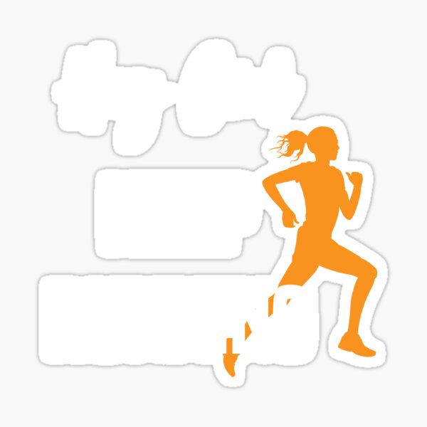 "Hey Girl Keep Running - funny mom girls workout " Sticker by Raiko-art ...