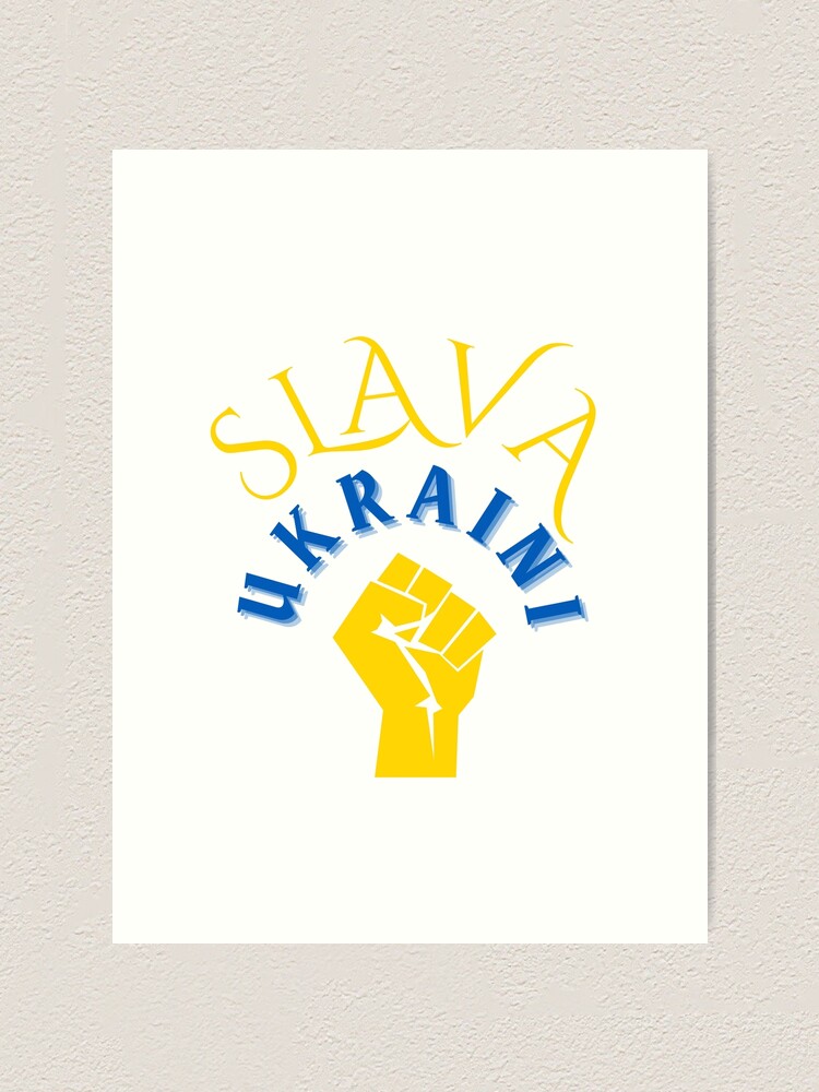"Slava Ukraini - volodymyr zelenskyy , Hero , Ukraine War" Art Print by ...