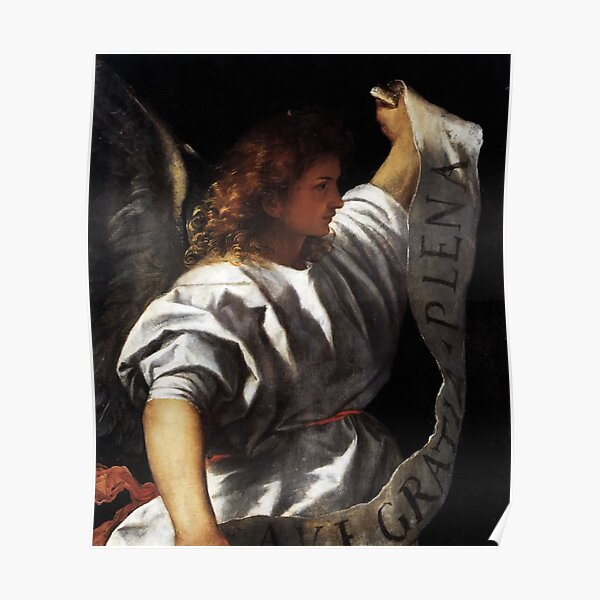 "Titian - Archangel Gabriel - Polyptych of the Resurrection" Poster for ...