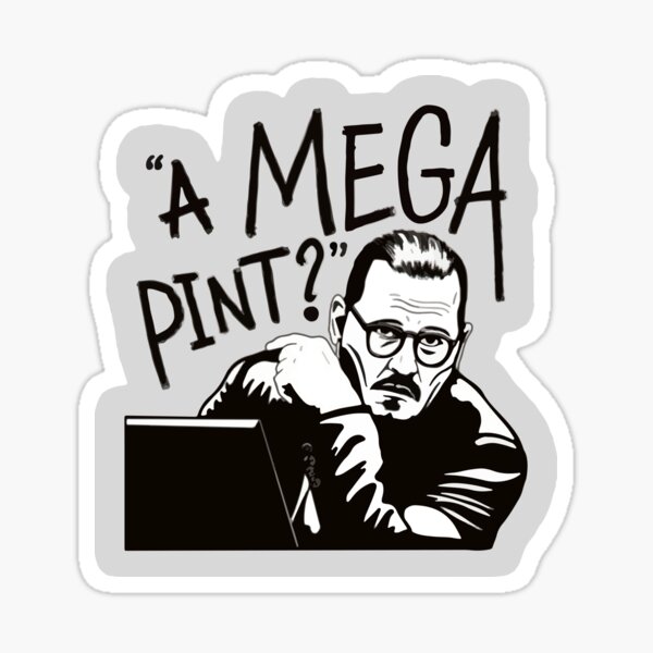 "Mega Pint| Johnny Depp" Sticker by FairyShop01 | Redbubble