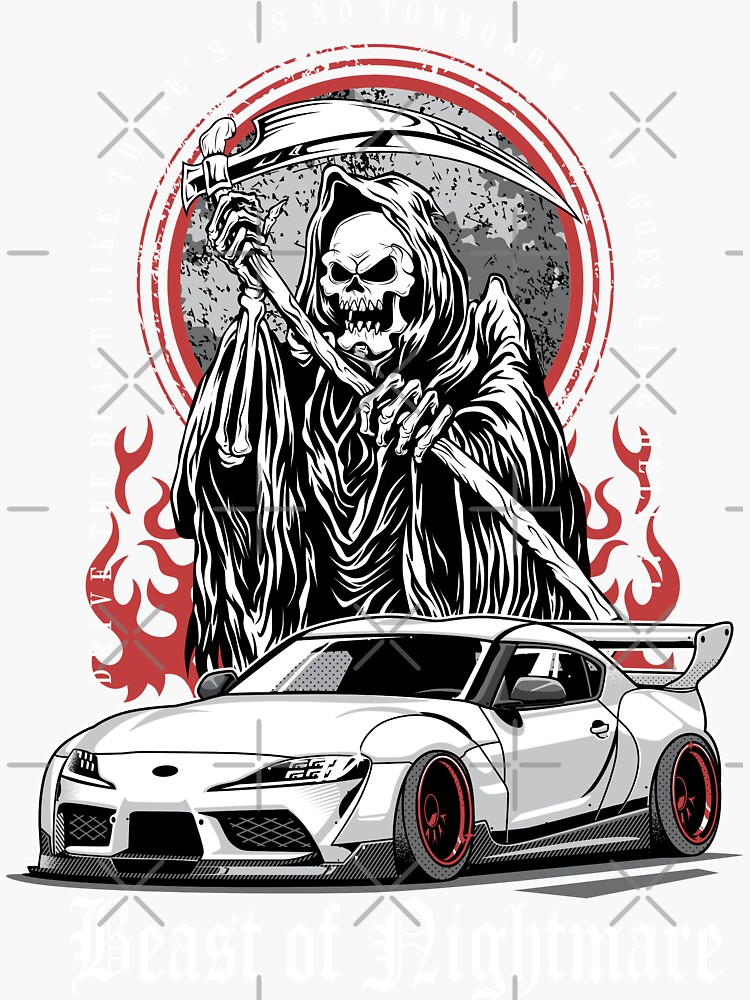 "Toyota Supra MK5" Sticker by Aliaksandr | Redbubble