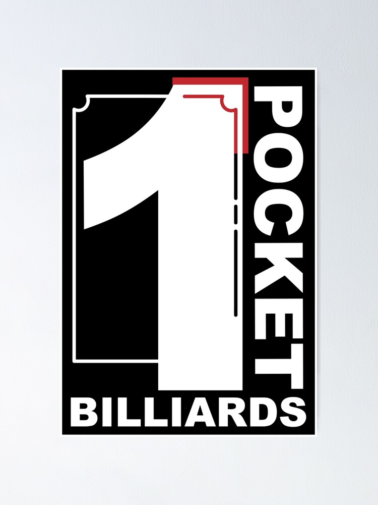 "ONE POCKET BILLIARDS LOGO WHITE" Poster for Sale by diego75bcn | Redbubble