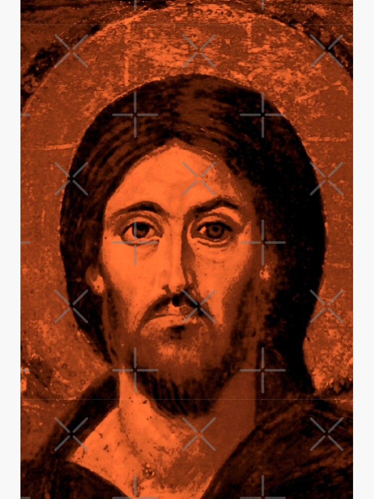 "Jesus Orthodox icon Orange" Poster for Sale by OrthodoxLove | Redbubble