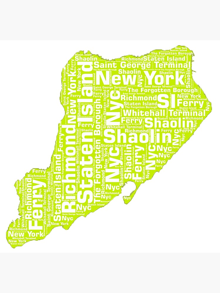 Poster « Staten Island Word Art », par Laurawr1ght | Redbubble