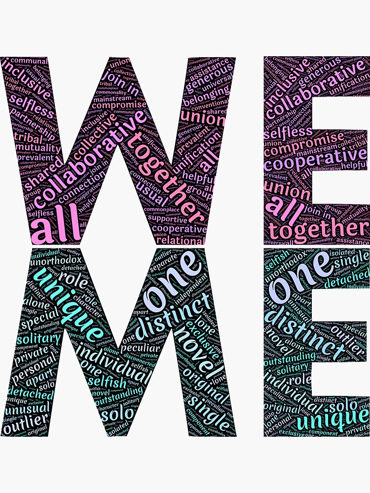 "Me and we" Sticker by KseniaDr | Redbubble