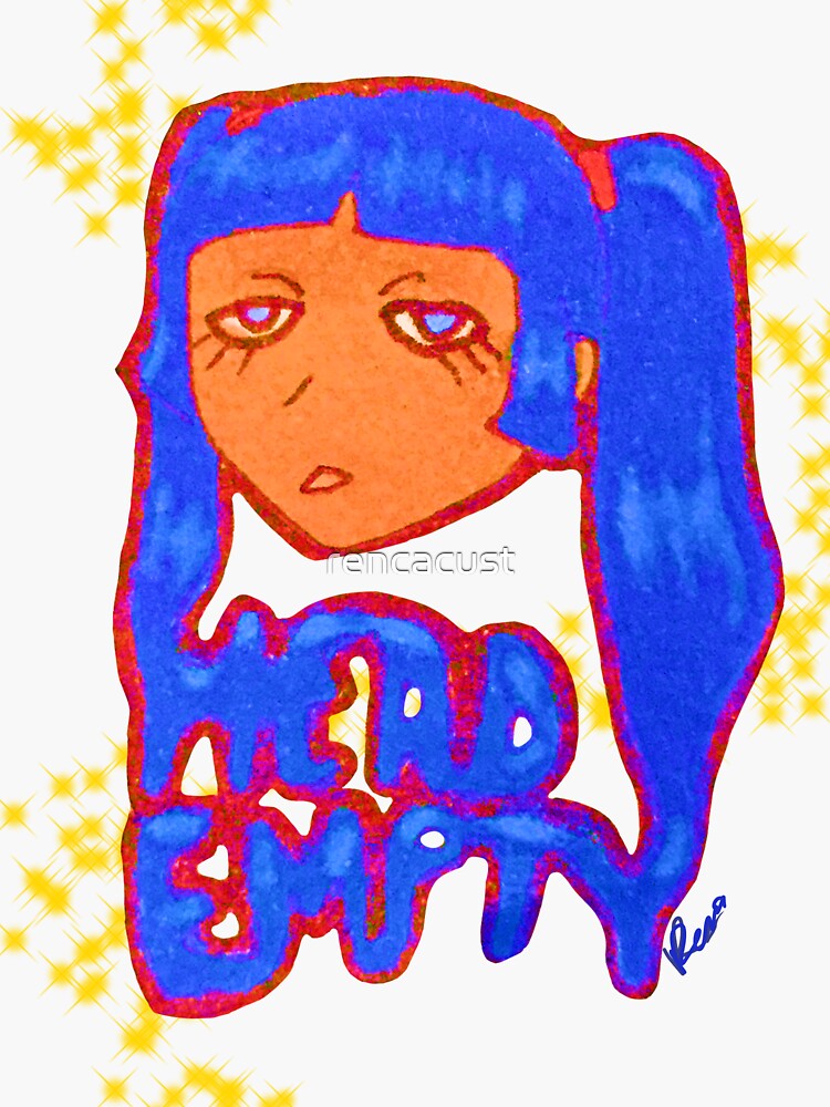 "Head empty" Sticker for Sale by rencacust | Redbubble