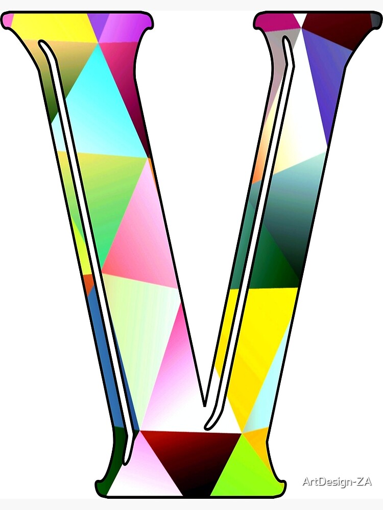 "The Letter V - Colorful Alphabet Graphic" Poster for Sale by T ...