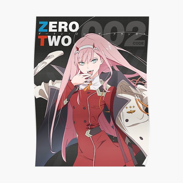 "Waifu Zero Two Darling In The Franxx " Poster for Sale by hidoyatarg ...