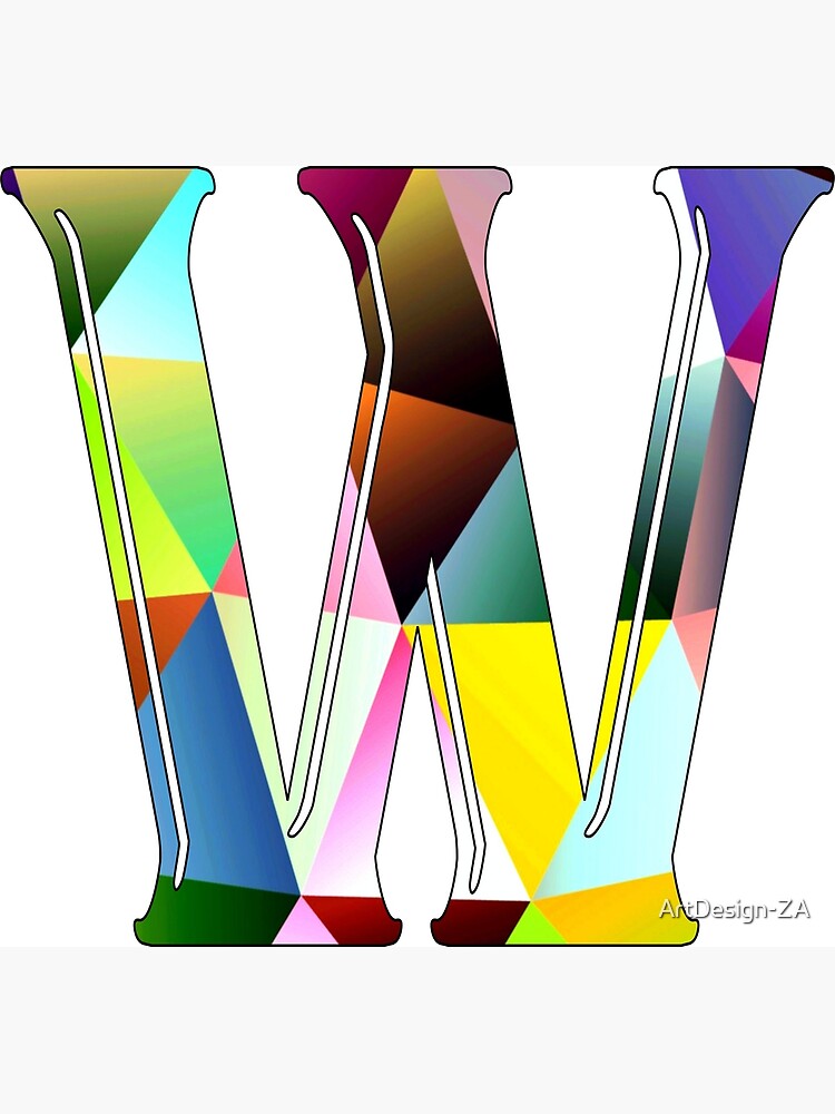 "The Letter W - Colorful Alphabet Graphic" Poster for Sale by T ...