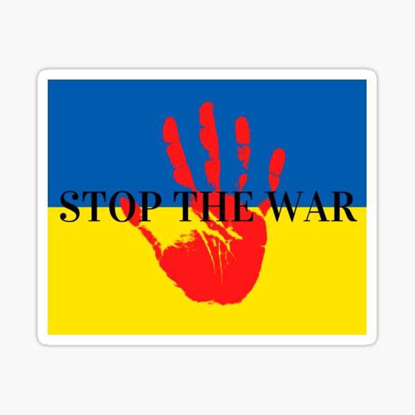 "Stop war" Sticker for Sale by ika2022 | Redbubble