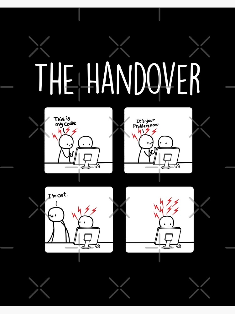 "The Handover - Funny Programmers Meme" Art Board Print for Sale by ...