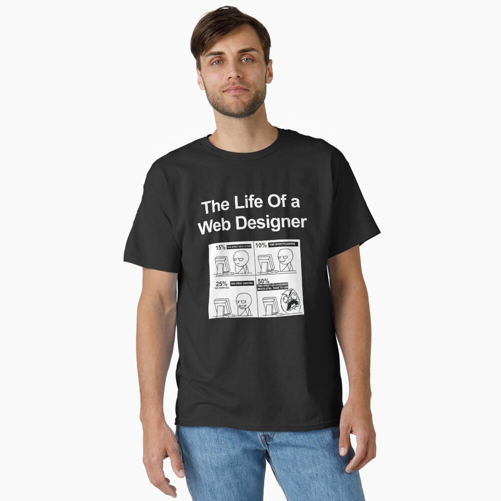 "The Life Of a Web Designer - Funny Programming Meme" Sticker for Sale ...