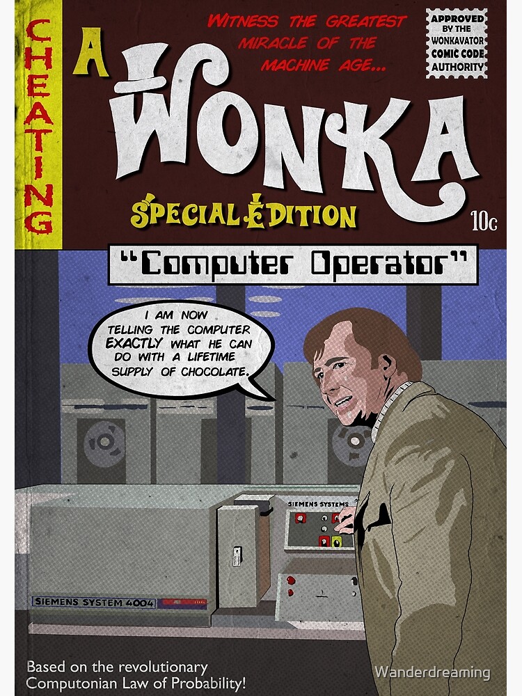 "Wonka Computer Operator" Poster for Sale by Wanderdreaming | Redbubble