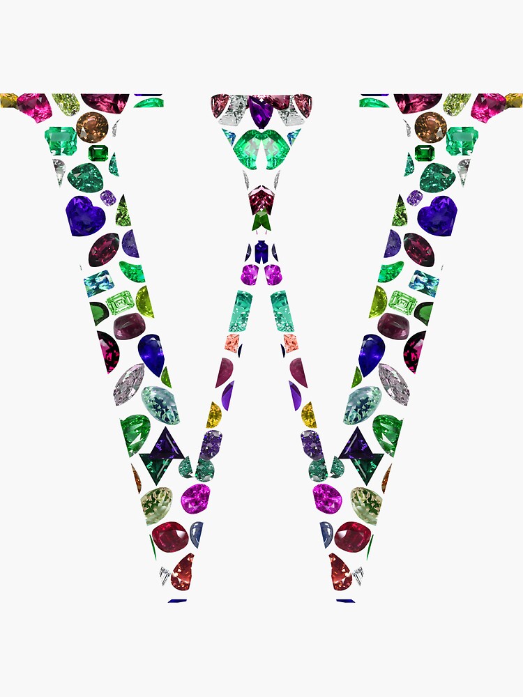 "Letter W" Sticker by DigitalGemArt | Redbubble