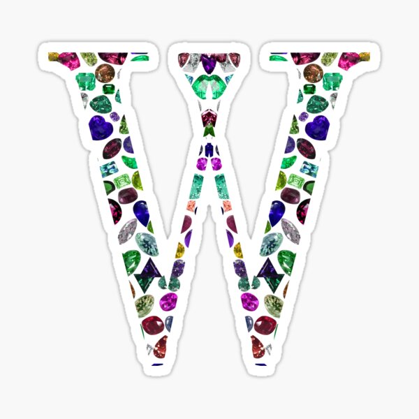 "Letter W" Sticker by DigitalGemArt | Redbubble