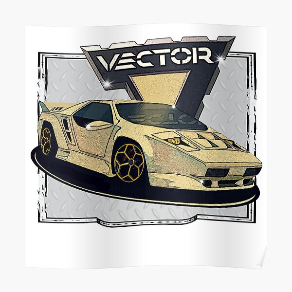 "Vector W8 Sports Car" Poster for Sale by WilcoxPhotoArt | Redbubble