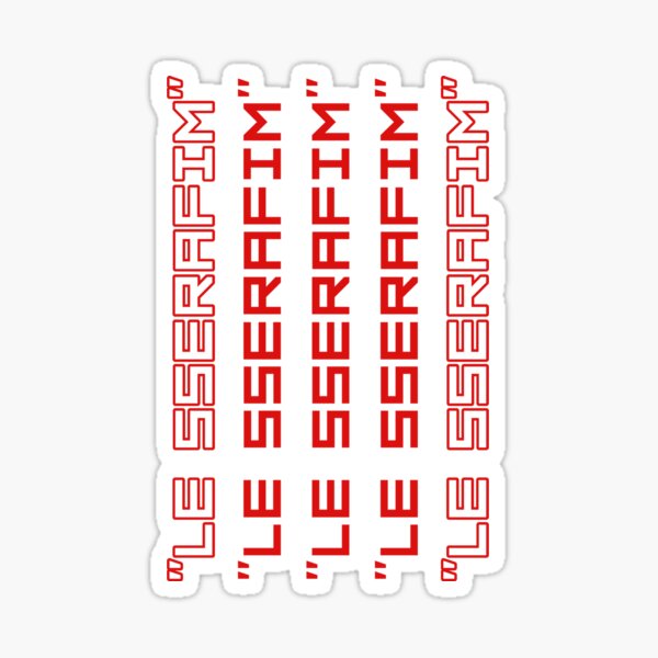 "LE SSERAFIM Red" Sticker by AliffStudio | Redbubble