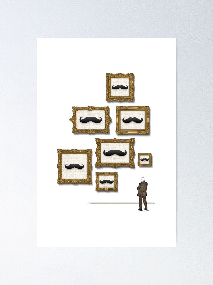 "Moustache art" Poster for Sale by emrehazan | Redbubble