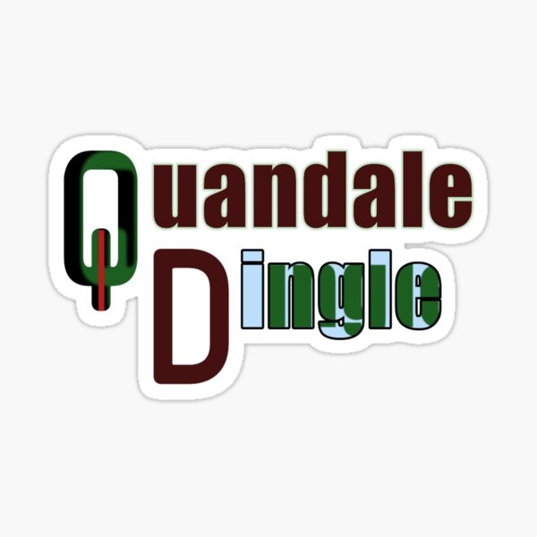 "QUANDALE DINGLE" Sticker for Sale by Fashionhouse99 | Redbubble