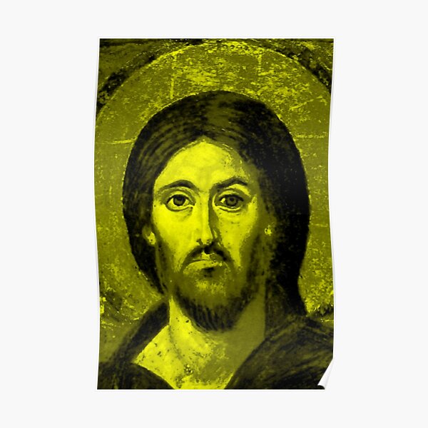 "Jesus icon yellow" Poster for Sale by OrthodoxLove | Redbubble
