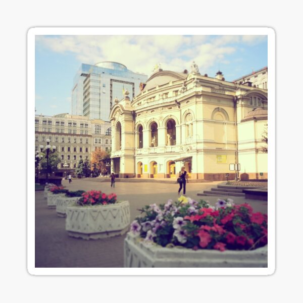 "National Opera in Kyiv" Sticker for Sale by artpiaf | Redbubble