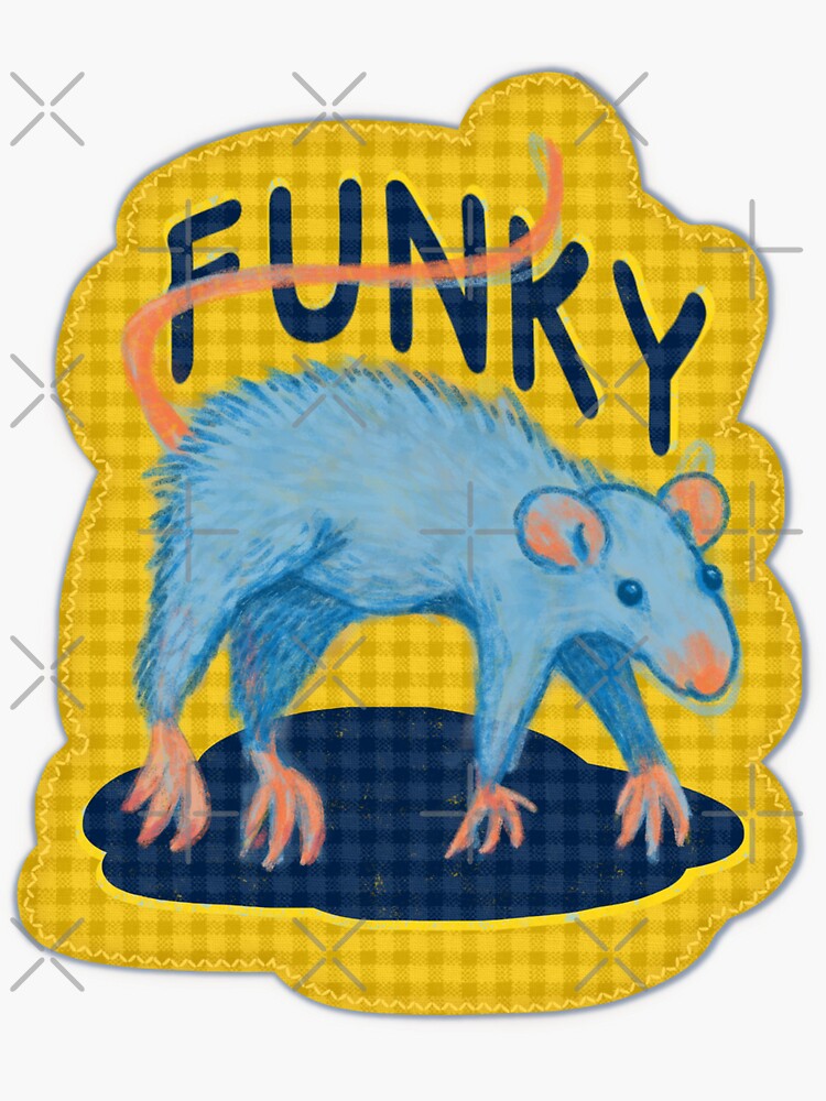 "Funky Rat Boy" Sticker by JuniperMew | Redbubble