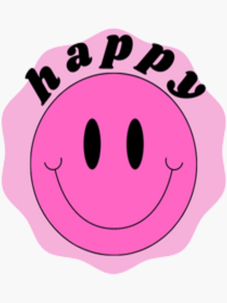 "Happy pink and light pink smile" Sticker by danijelacvet | Redbubble