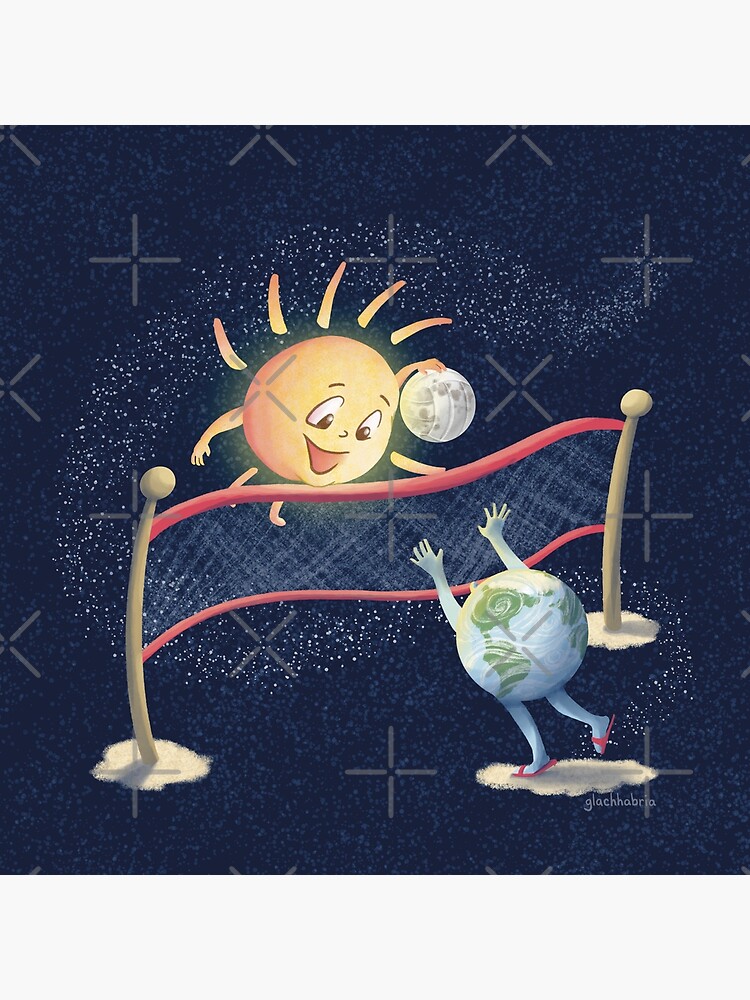 "Volleyball Sun, Earth, and Moon" Poster for Sale by glachhabria ...