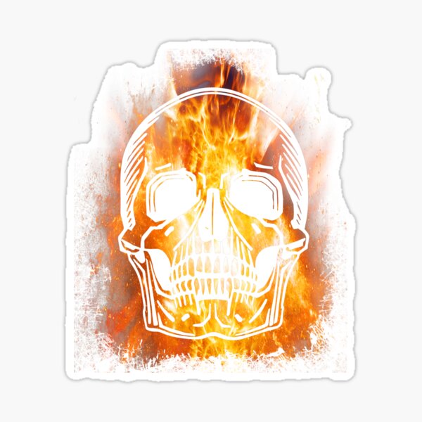 "Fire Skull" Sticker by CKM-style | Redbubble