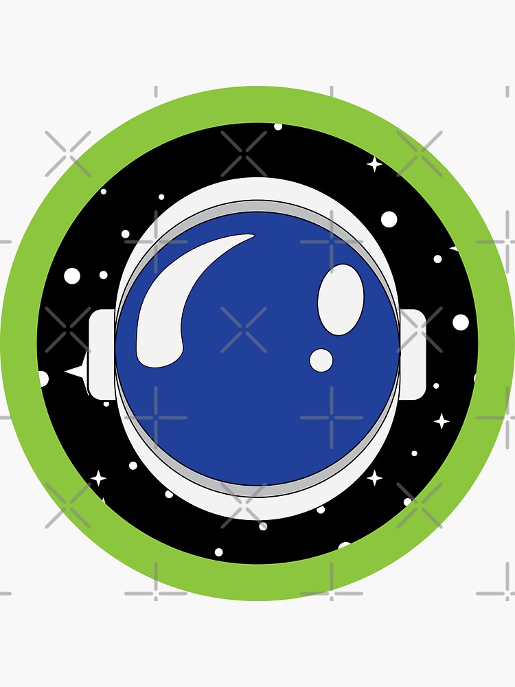 "Astronaut Lime Green" Sticker by DefectivePortal | Redbubble