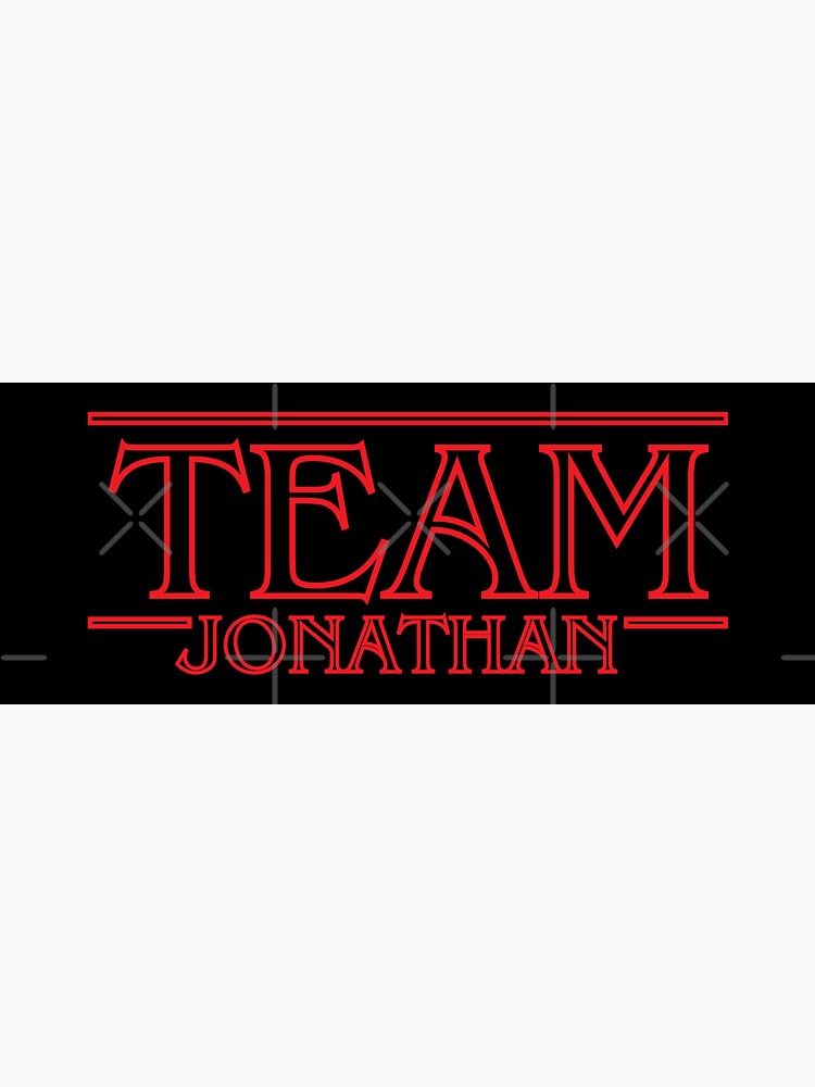 "Team Jonathan - Stranger Things inspired design" Sticker by tolson89 ...