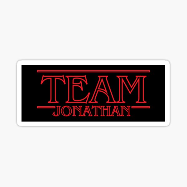 "Team Jonathan - Stranger Things inspired design" Sticker by tolson89 ...
