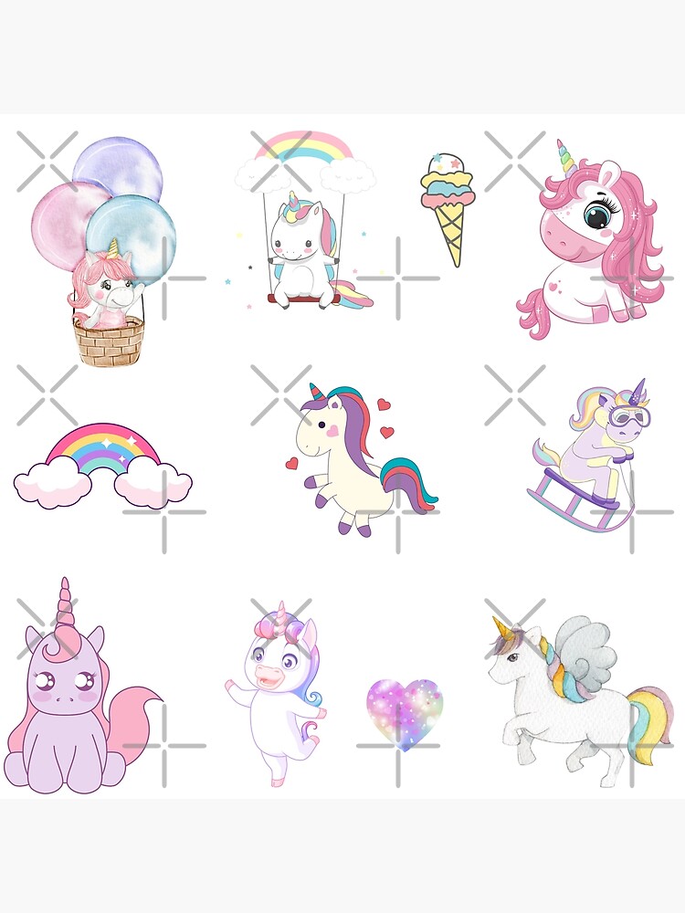 "Super cute baby unicorn art / Unicorns and Rainbows designs for kids ...