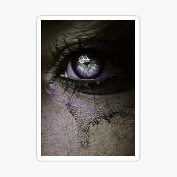 "Crying eye" Sticker by Gagilix | Redbubble