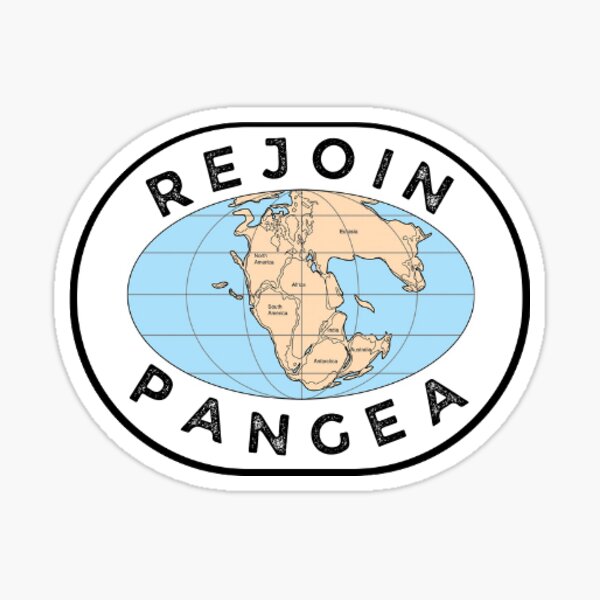 "Rejoin Pangea" Sticker for Sale by amronrae | Redbubble