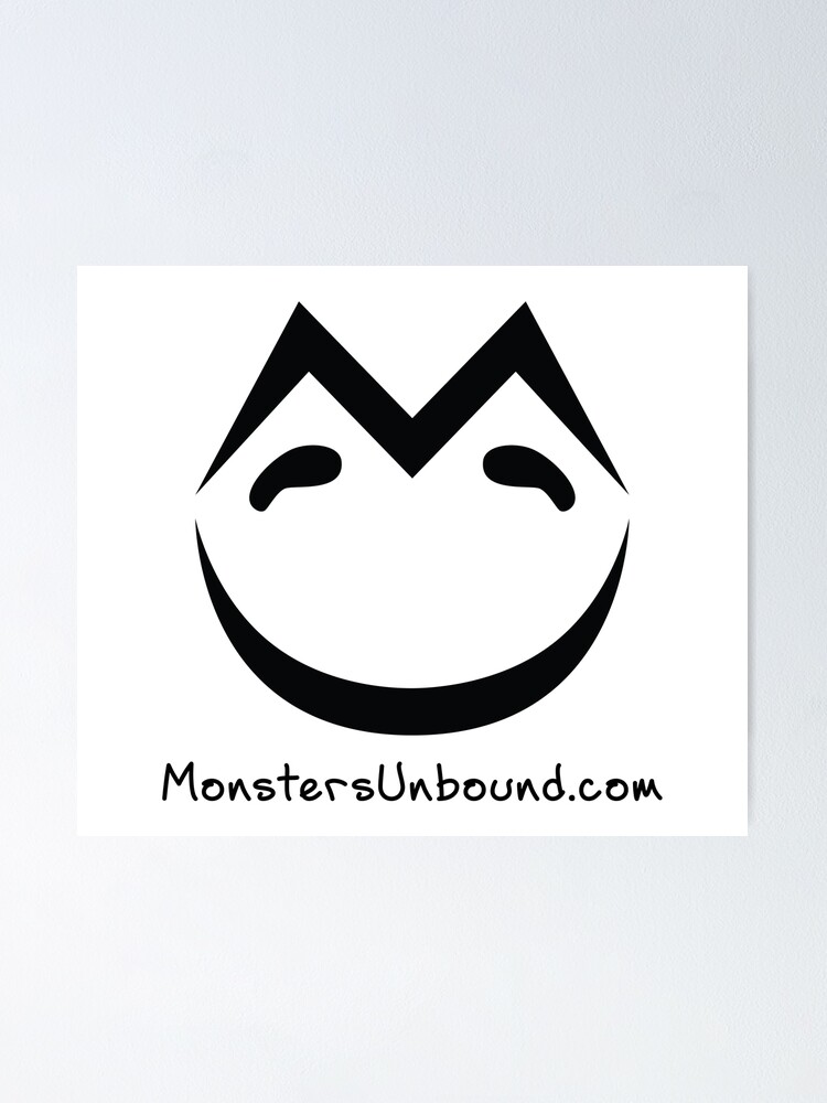 "Monsters Unbound Logo - black" Poster for Sale by GlennScanoArt ...