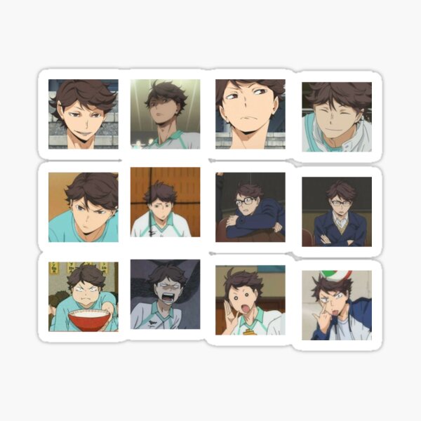 "Glasses Oikawa Haikyuu pack" Sticker for Sale by Boutaje | Redbubble