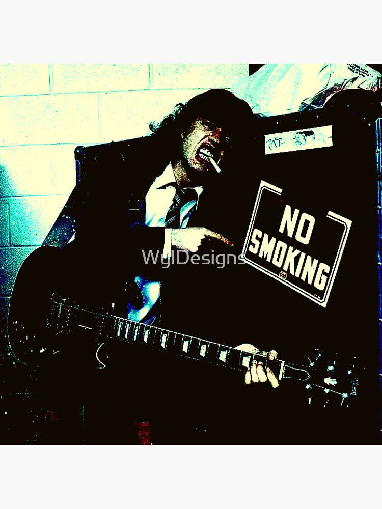 "Angus Young" Sticker by WylDesigns | Redbubble