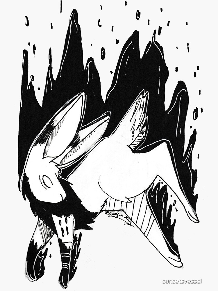 "Blurry Rabbit v2" Sticker by sunsetsvessel | Redbubble