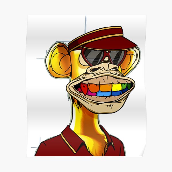 Póster «Gráfico de mono NFT» de BabiDragon | Redbubble